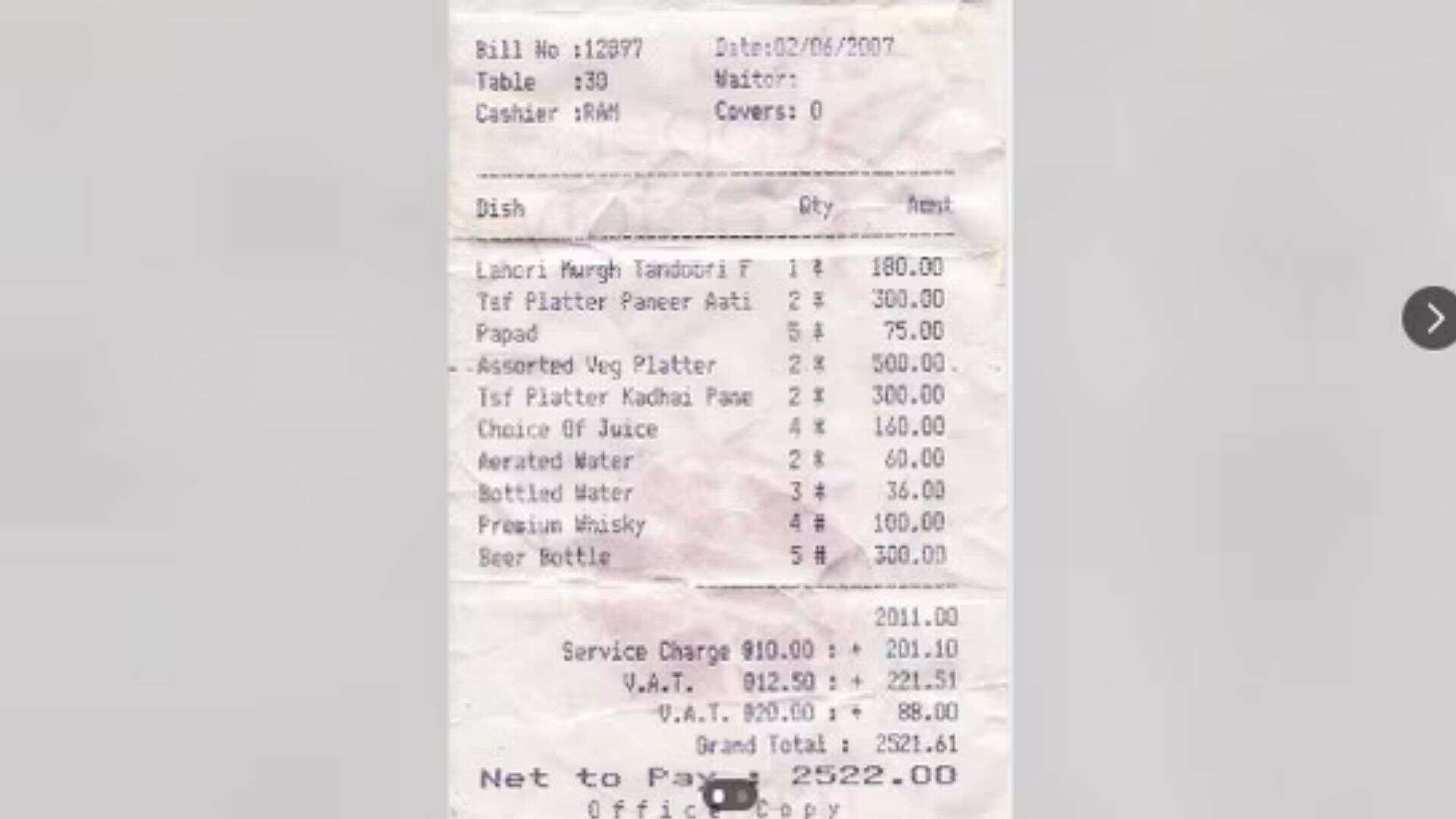 2007 Bar Bill Shows How Prices Have Increased Over 17 Years: Check the ...